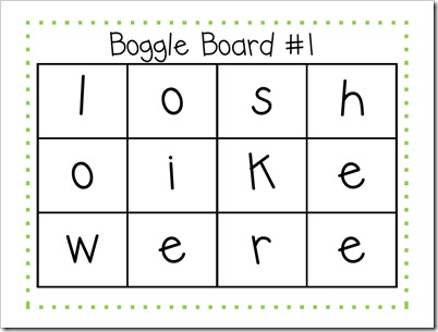 Boggle - Making Words - Cara Carroll